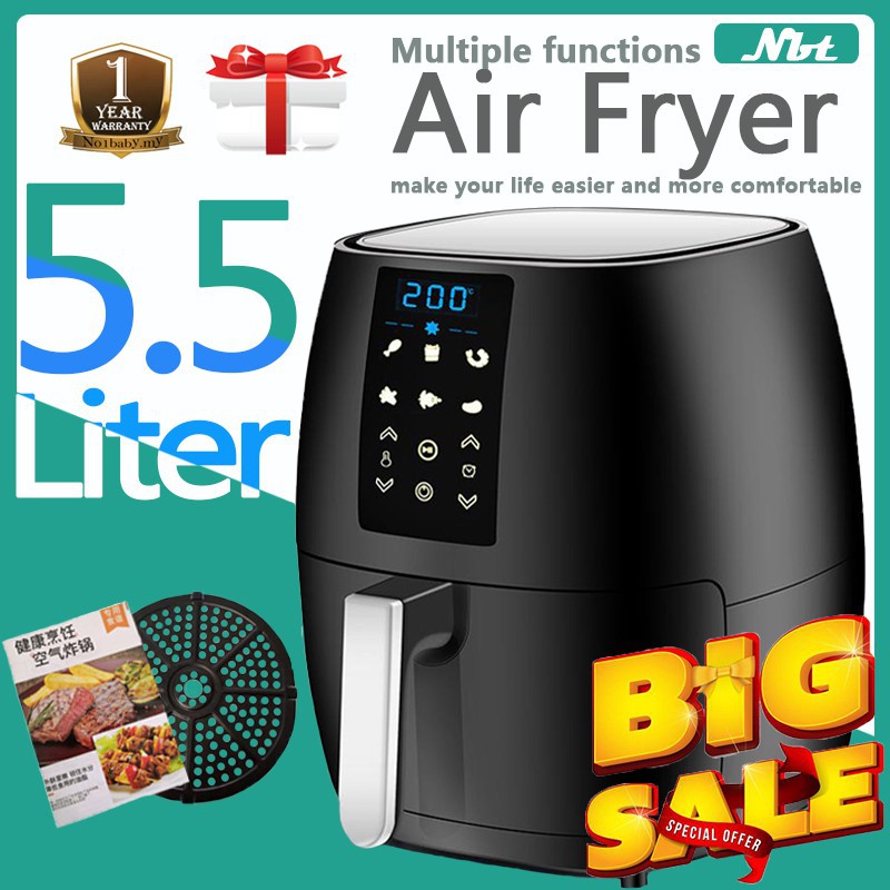 5.5L Air Fryer Digital Clock AirFryer High capacity | BeeCost