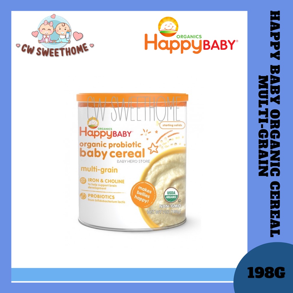 HAPPY BABY ORGANIC BABY CEREAL MULTI-GRAIN 198G(EXP:2022/11/18 ...