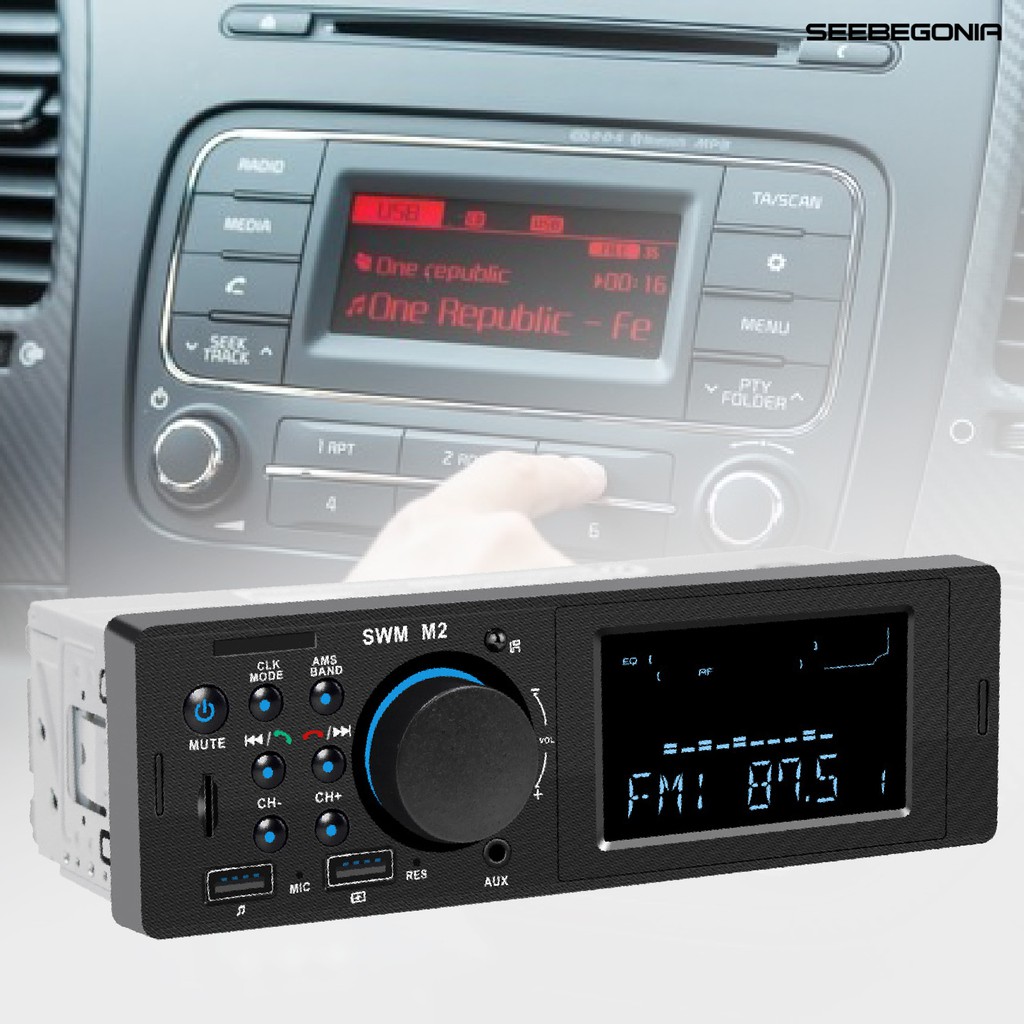 Car bluetooth v4.0 aux usb tf fm hands-free call fast charging mp3 ...