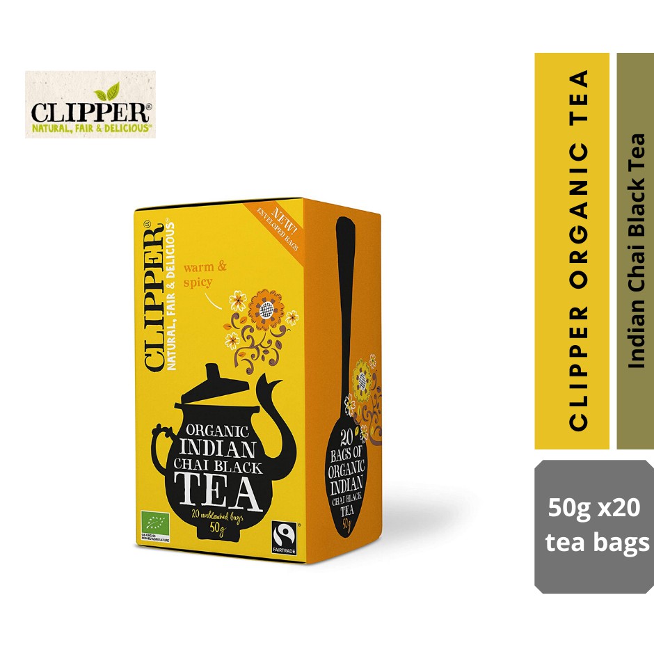 [ READY STOCK- Organic] Clipper -Indian Chai - Organic Black tea -30g ...