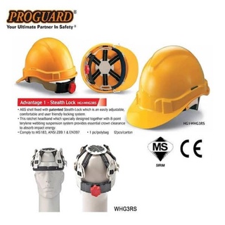 Proguard HG1-PHSL Head Protection Industrial Safety Helmet (WHITE OR ...