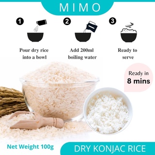 MIMO Instant Dry Konjac Rice Instant Rice Basmati White Rice Nasi Putih ...