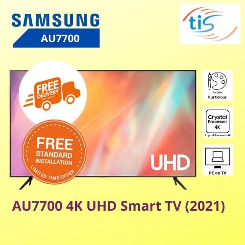 SAM-UA43AU7700 | Samsung 43" AU7700 4K UHD Smart Crystal Processor 4K ...