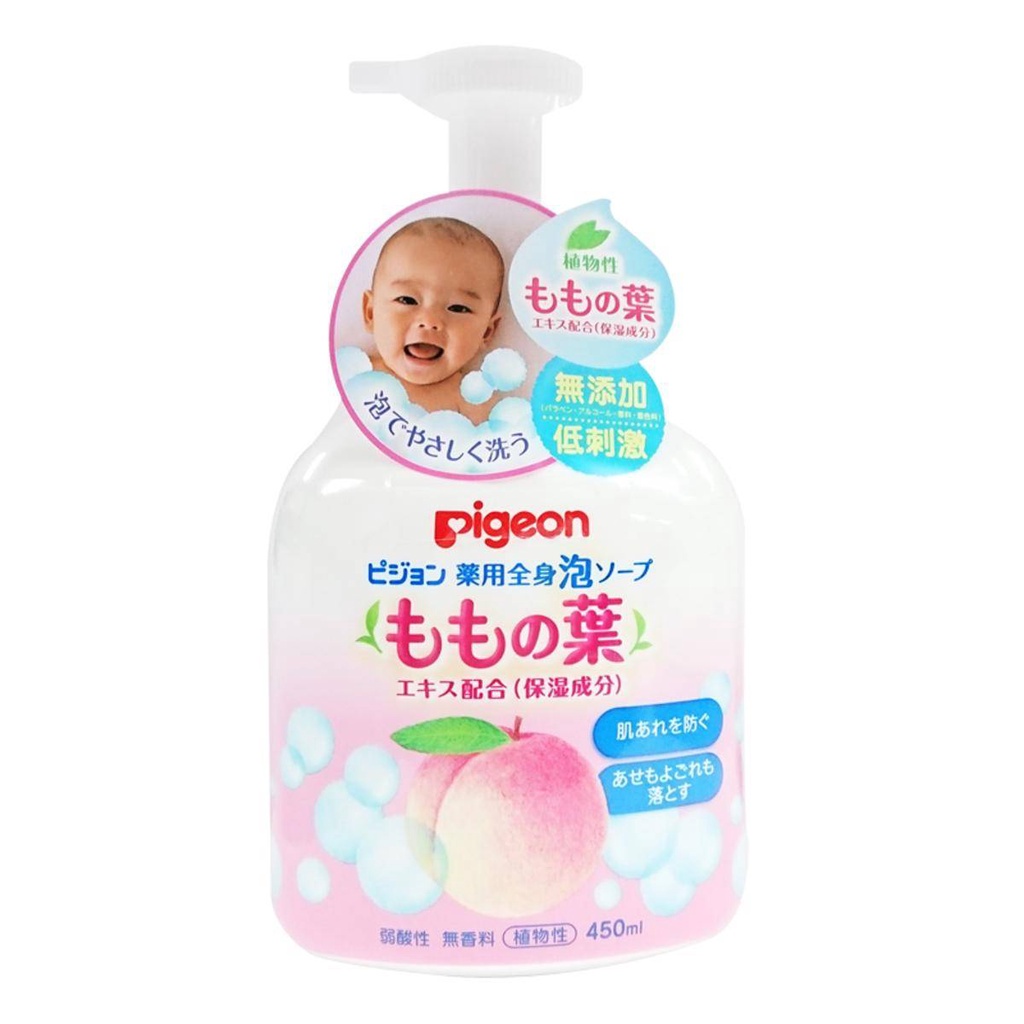 PIGEON MOMO WITH PEACH LEAF EXTRACT - BODY FOAM SOAP 450ML | Shopee ...