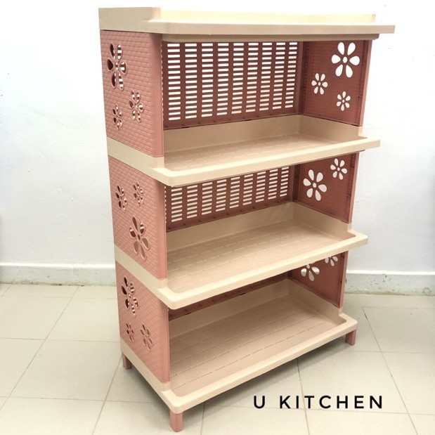 LAVA 4Tier Multipurpose Storage Rack / Rak Plastik Serbaguna / Clothes ...