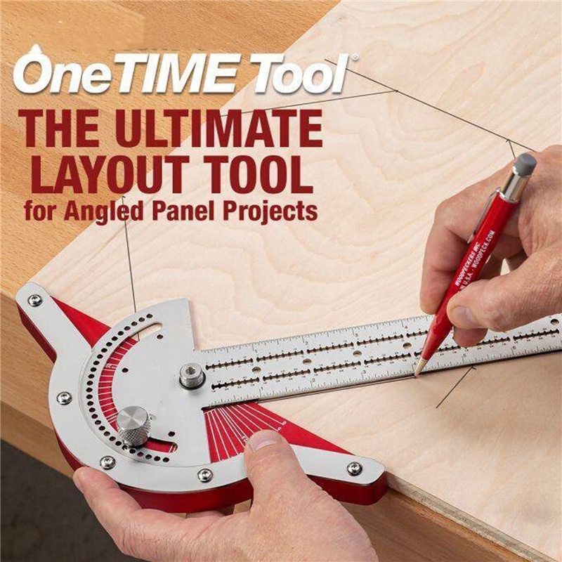 Woodworkers Edge Rule Protractor Angle Protractor Two Arm Woodworking ...