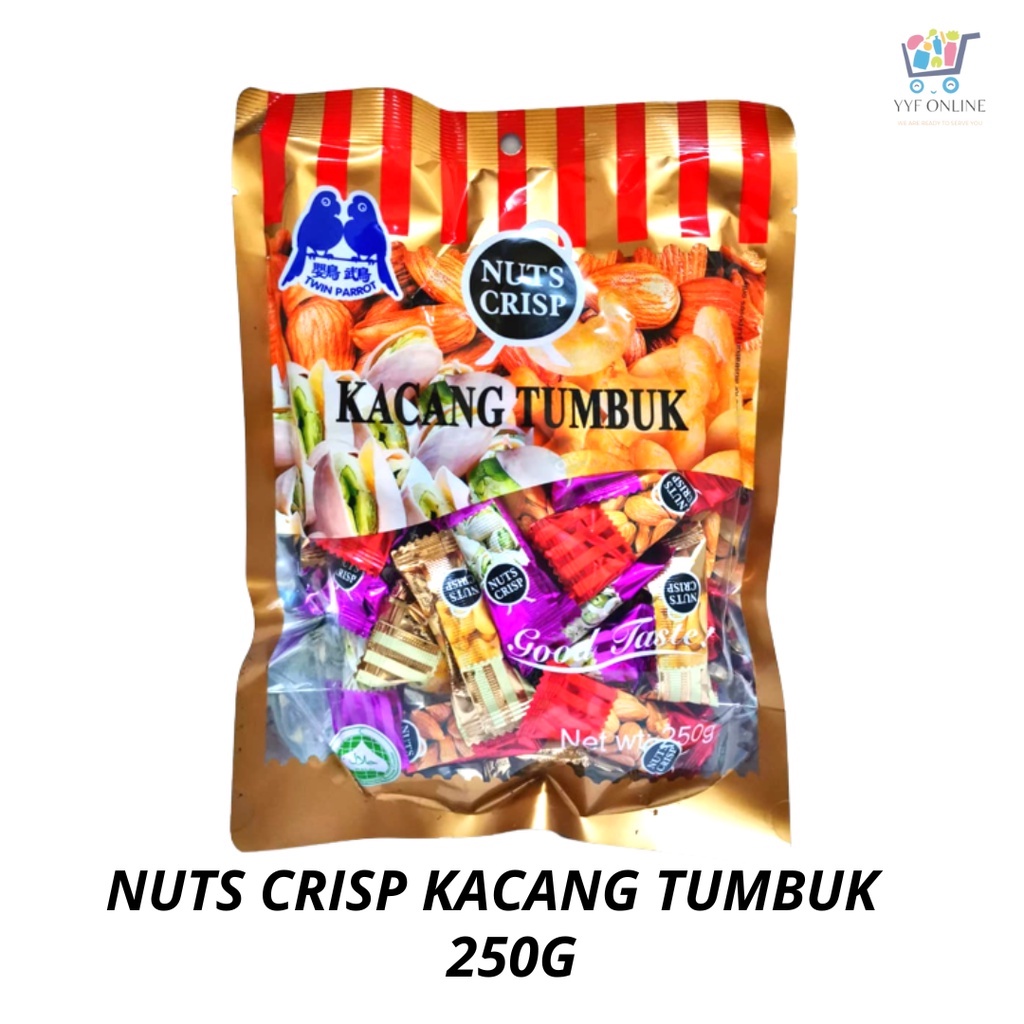 Kacang Tumbuk Twin Parrot Nuts Crips Peanuts Candy with Cashew Nut ...