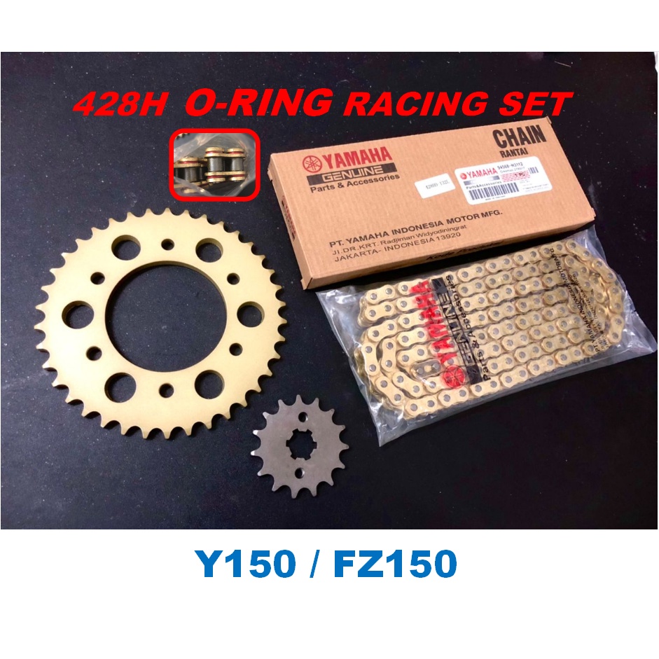 O-RING RACING CHAIN SPROCKET SET 428 Y15 Y150 YAMAHA FZ Y15ZR Y150ZR ...