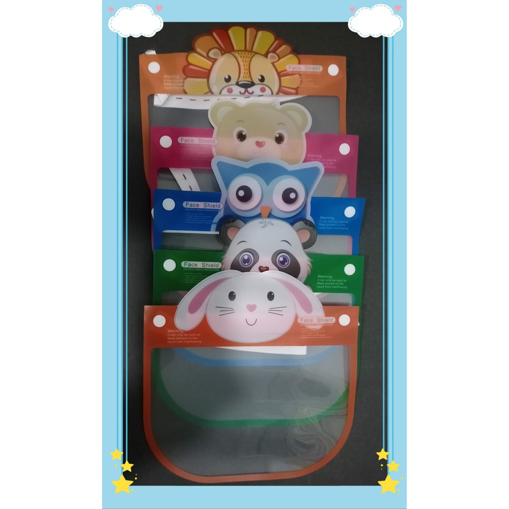 (Ready Stock) Children Face Shield Children's Anti-spray Mask Cartoon ...