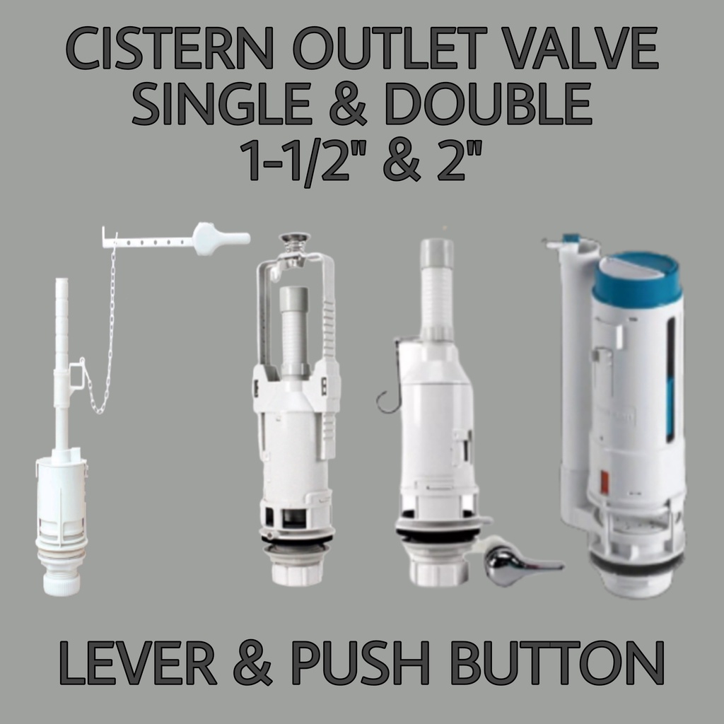 PAKAI Toilet Cistern Outlet Flush Valve Single Flush 40MM(1-1/2 ...