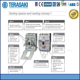 TERASAKI MCCB 3POLE MOULDED CASE CIRCUIT BREAKER MCCB 3P 10KA 40A , (E100SF) | Shopee Malaysia