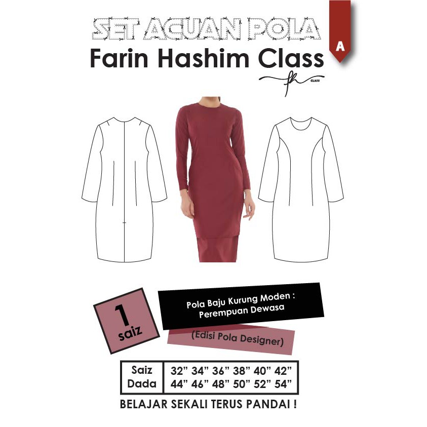 POLA BAJU KURUNG MODEN (EDISI POLA DESIGNER) | Shopee Malaysia