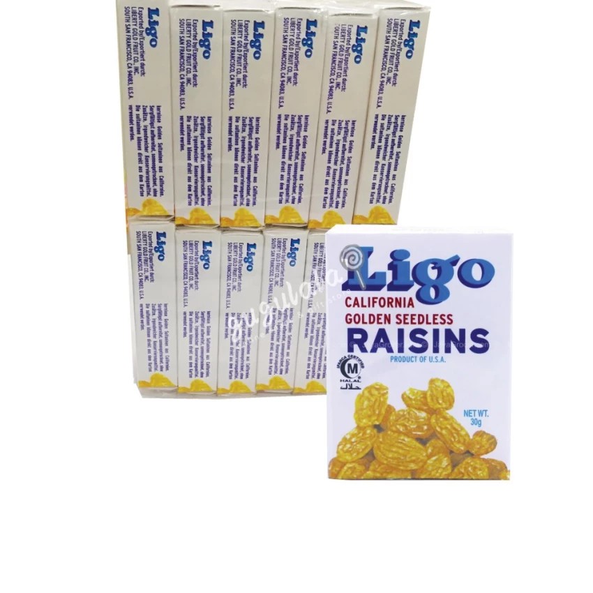 Ligo California Golden Seedless Raisins 12's x 30g | Shopee Malaysia