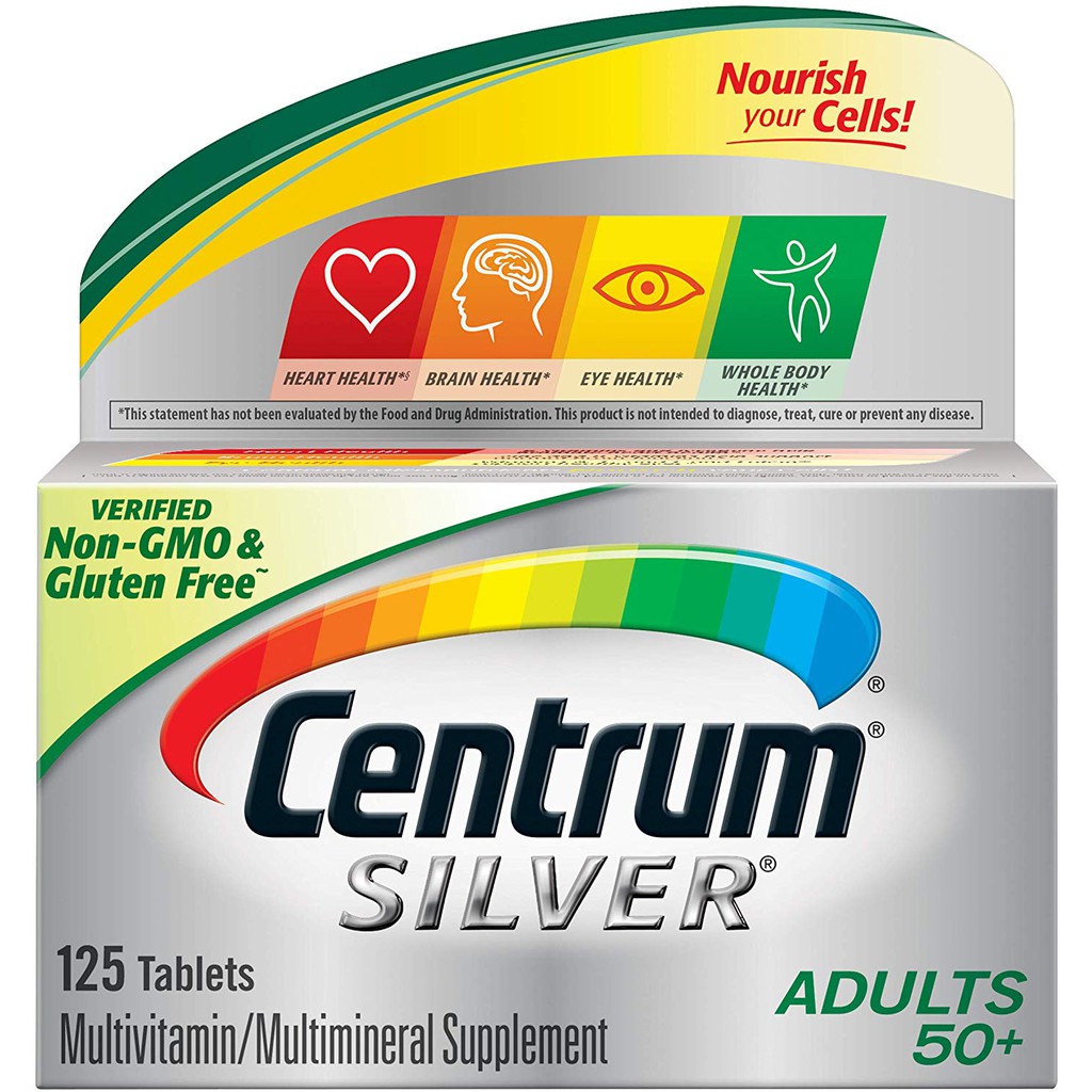 Centrum Silver Adult Multivitamin / Multimineral Supplement Tablet ...