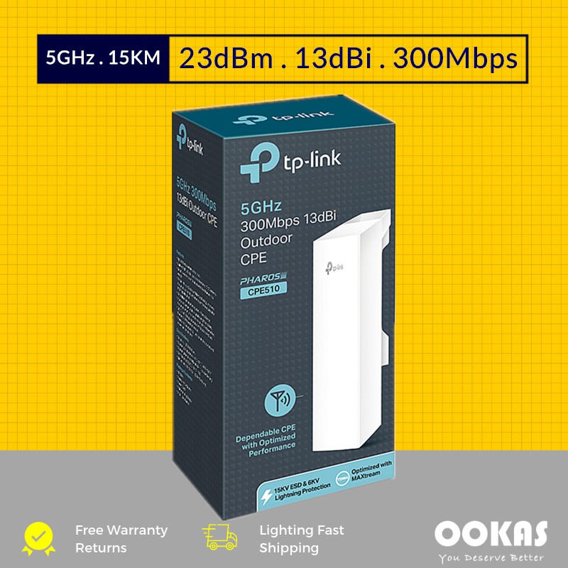 TP-LINK 5GHz 300Mbps 13dBi Outdoor CPE CPE510 15KM+ | Shopee Malaysia