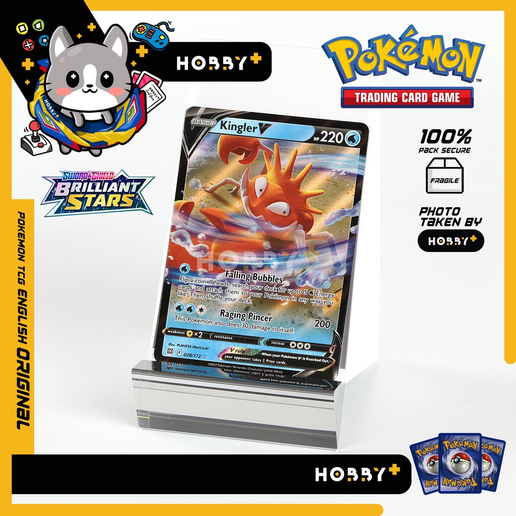 Pokemon TCG / PTCG SS9 Brilliant Stars Kingler V - 28/172 - Ultra Rare English Trading Cards ...