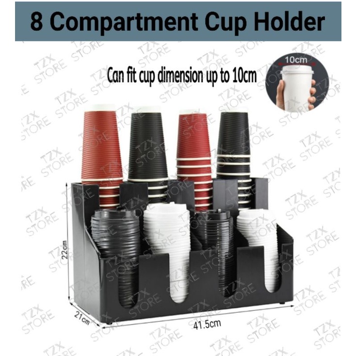 8 compartments cup & lid dispenser/ cup holder /counter top organizer ...