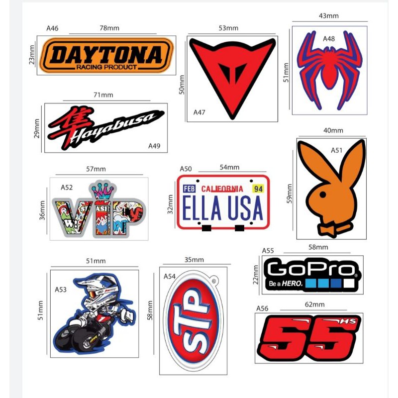 car sticker motorcycle sticker logo sticker waterpoof pvc stickers ...
