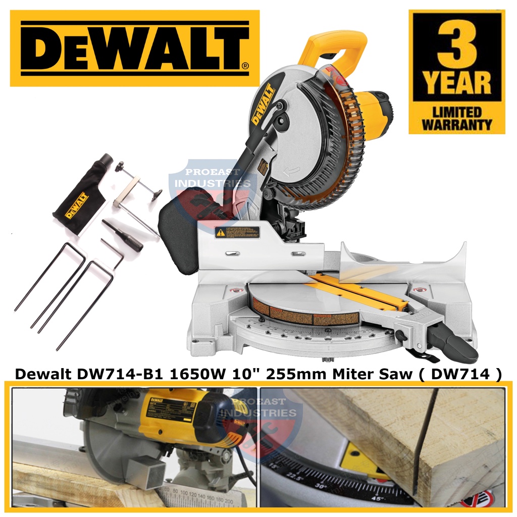 Dewalt DW714-B1 1650 W 10"/ 255mm Miter Saw ( DW714 ) | Shopee Malaysia