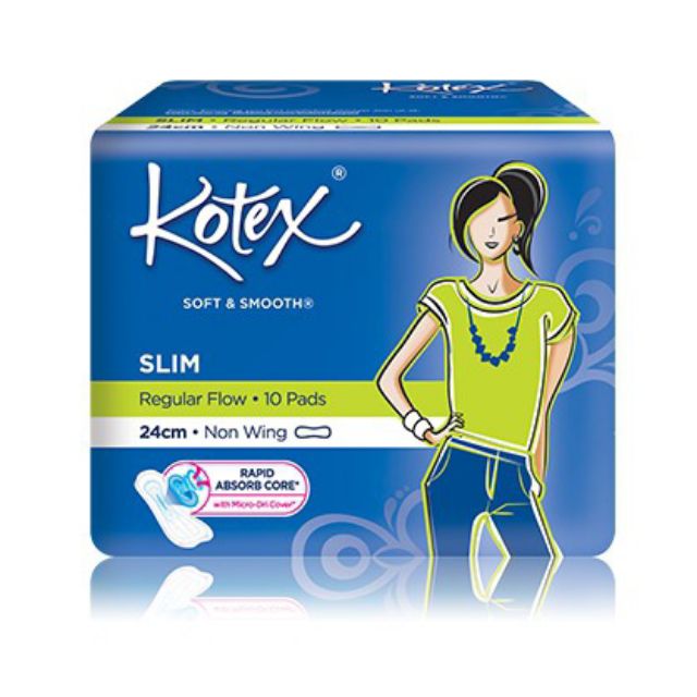 Kotex slim 10 pads (non wing) | Shopee Malaysia
