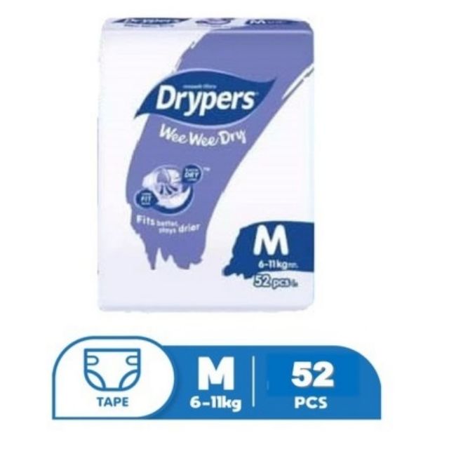 (Ready Stock)DRYPERS M52 X 3 packs free pink fong bag | Shopee Malaysia