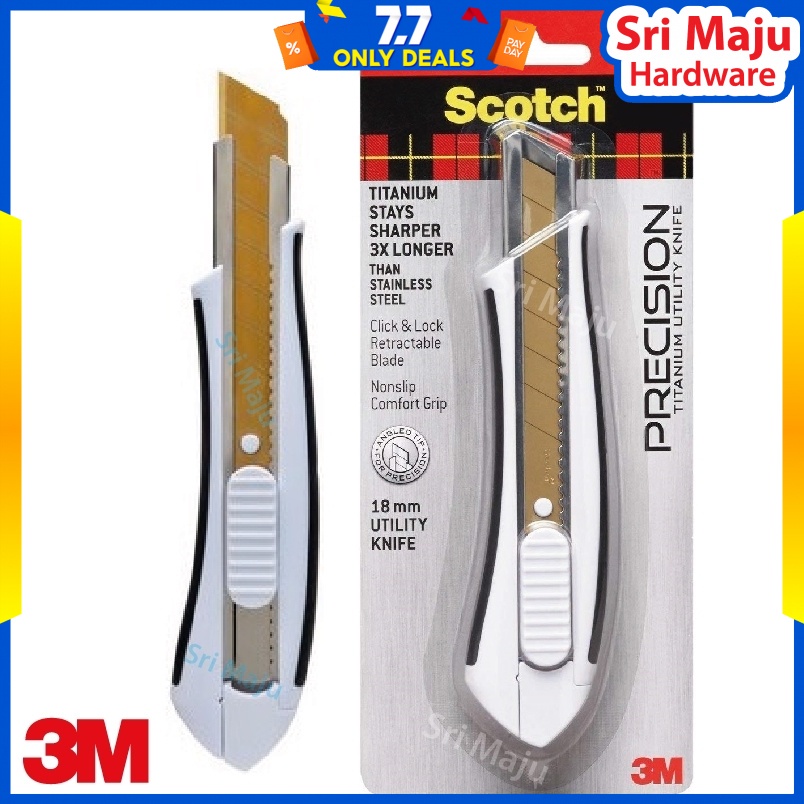 MAJU 3M Scotch TI-KL 18mm Precision Titanium Utility Knife Office Home ...