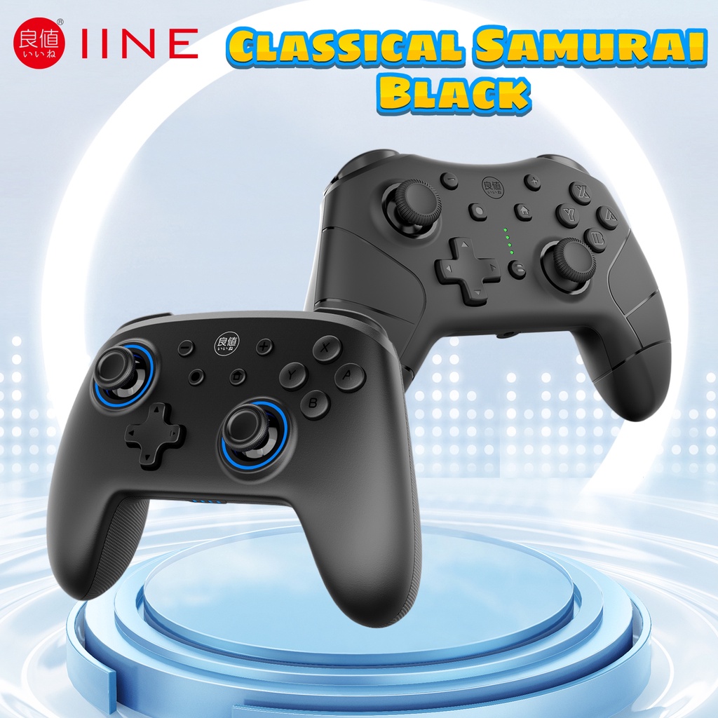 IINE Samurai Black Wake Up Wireless Controller Auto-Fire Pro Controller for Nintendo Switch ...