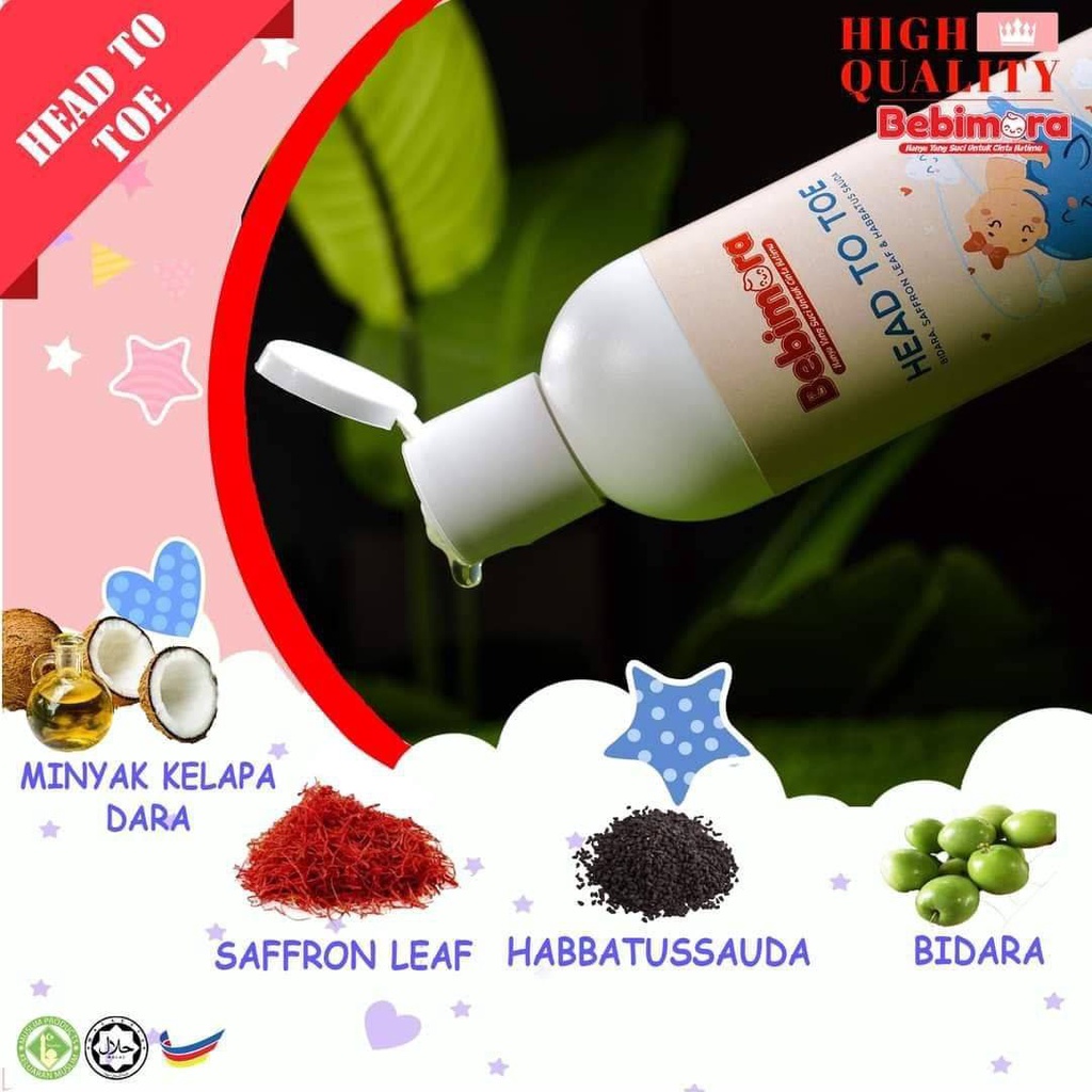 SHAMPOO HEAD TO TOE BEBIMORA (ORGANIC) | Shopee Malaysia
