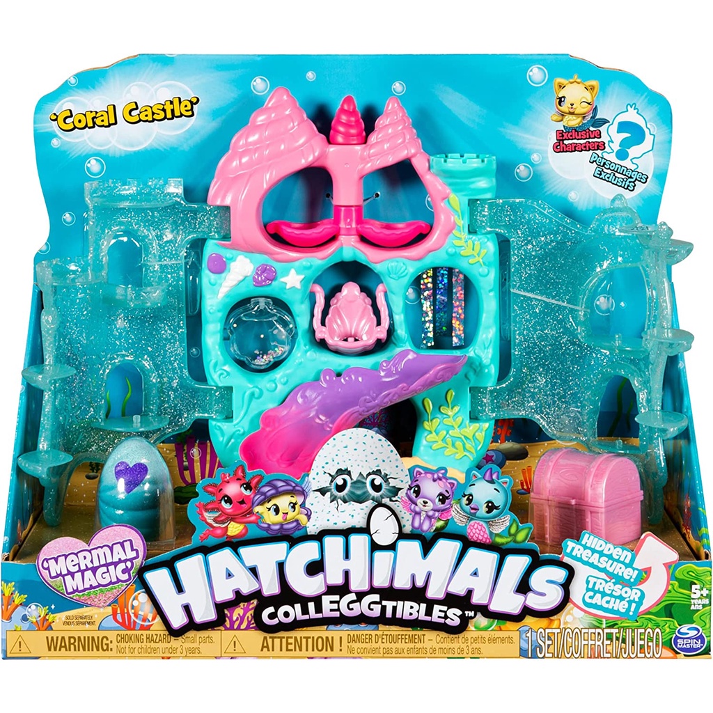 Hatchimals CollEGGtibles, Coral Castle Fold Open Playset with Exclusive ...