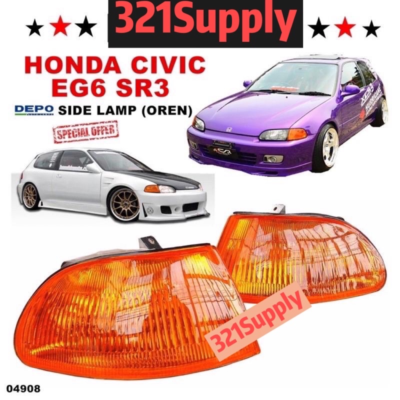 Civic SR3 EG6 SR4 EG9 EG8 Corner Signal Lamp Side Signal LIGHT LENS ...