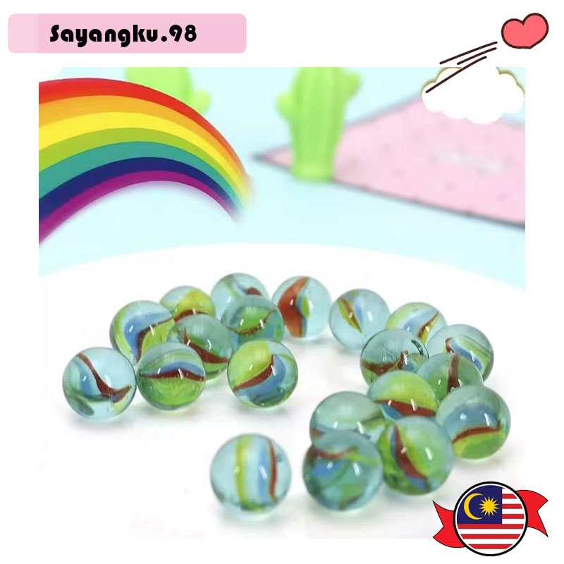 Guli Kaca / Glass Marbles Suitable For Aquarium And Congkak Games 16mm ...