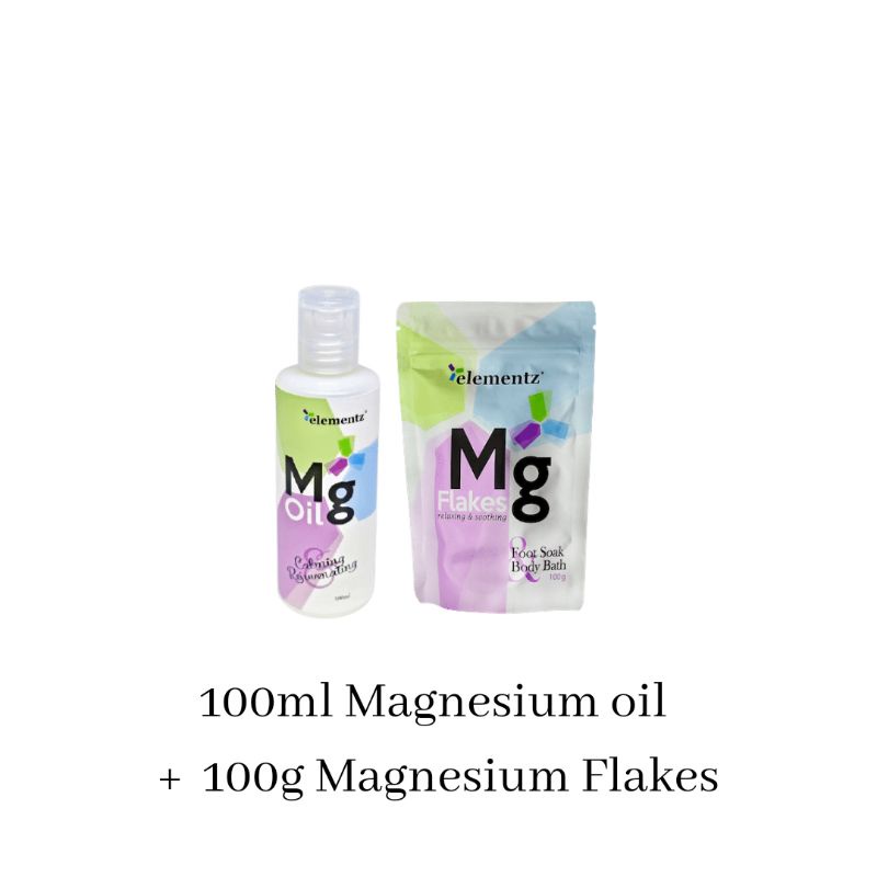 Travel Kit Elementz Magnesium Oil & Magnesium Flakes | Shopee Malaysia