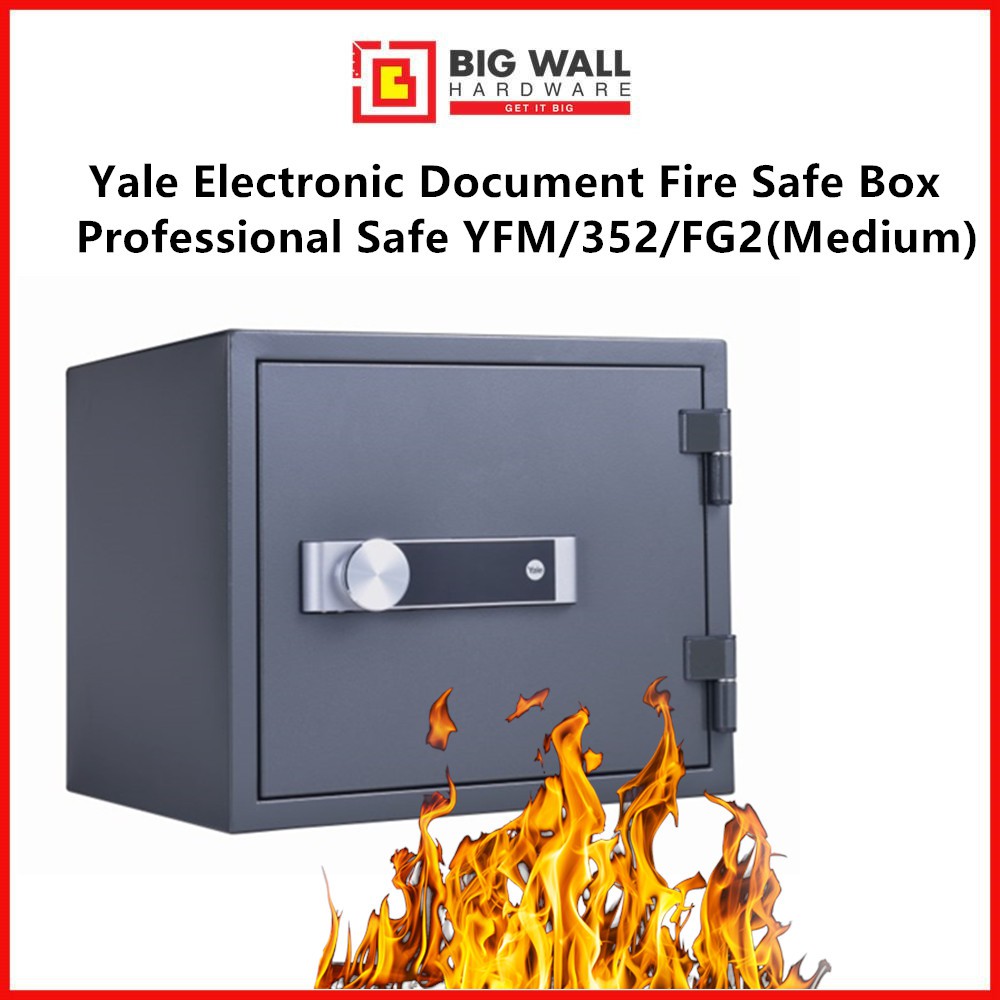 Yale YFM/352/FG2 Electronic Document Fire Safe Box Professional (Medium ...