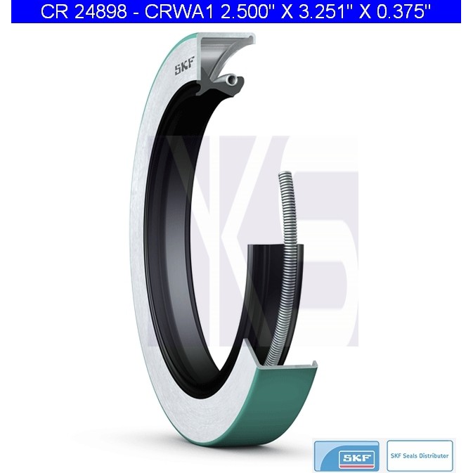 SKF CR 24898 - CRWA1 Rotary Shaft Seal NBR ( 2.500" X 3.251" X 0.375 ...