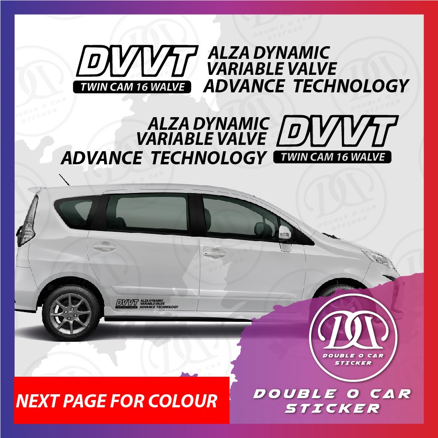 ALZA DVVT SIDE SKIRT CAR STICKER KI00040 | Shopee Malaysia