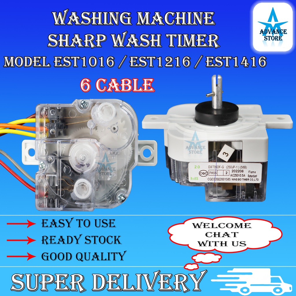 ORIGINAL DXT35DF-G EST1016 / EST1216 / EST1416 SHARP WASH TIMER WASHING ...