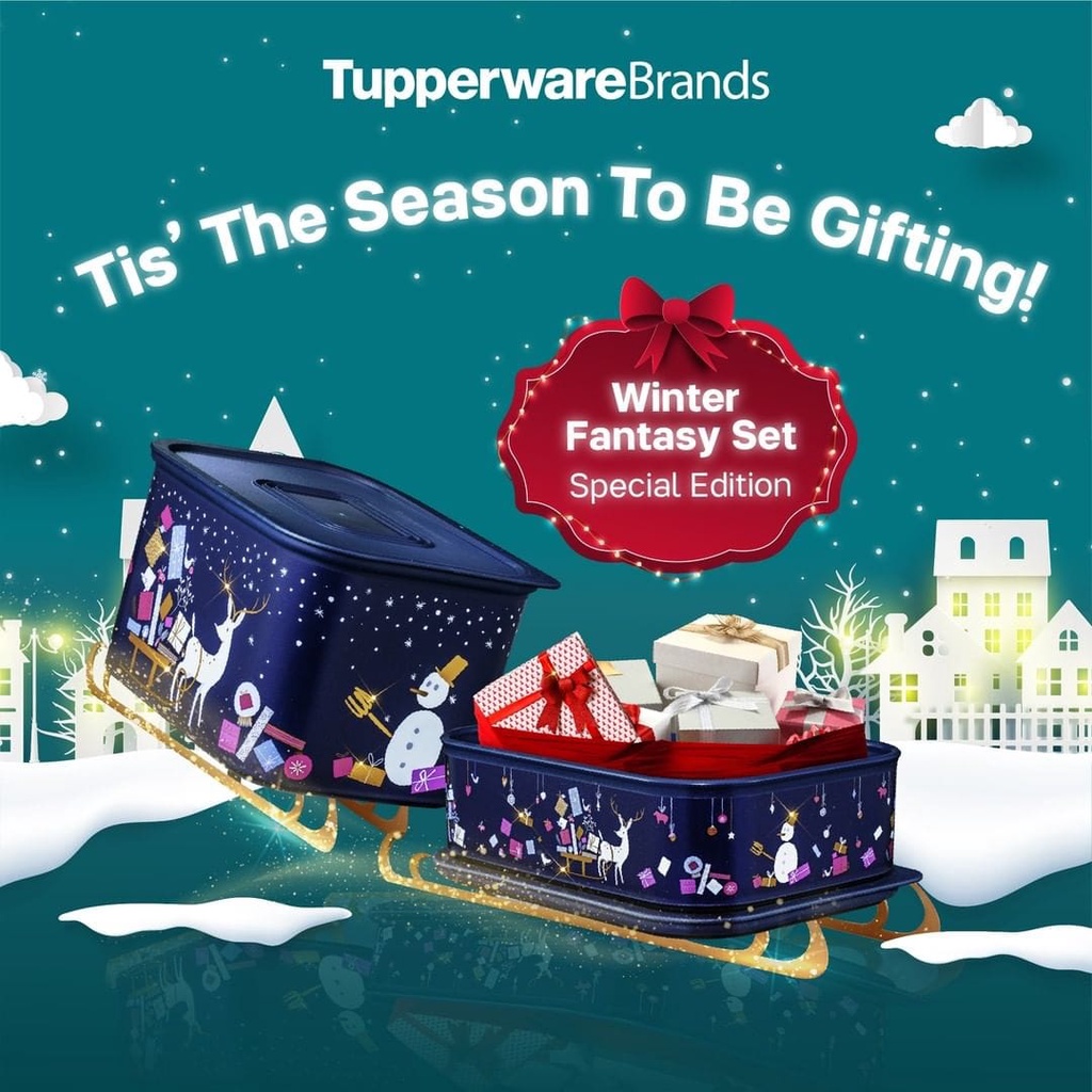 Tupperware Limited Edition Winter Fantasy Set Airtight Liquid Tight ...