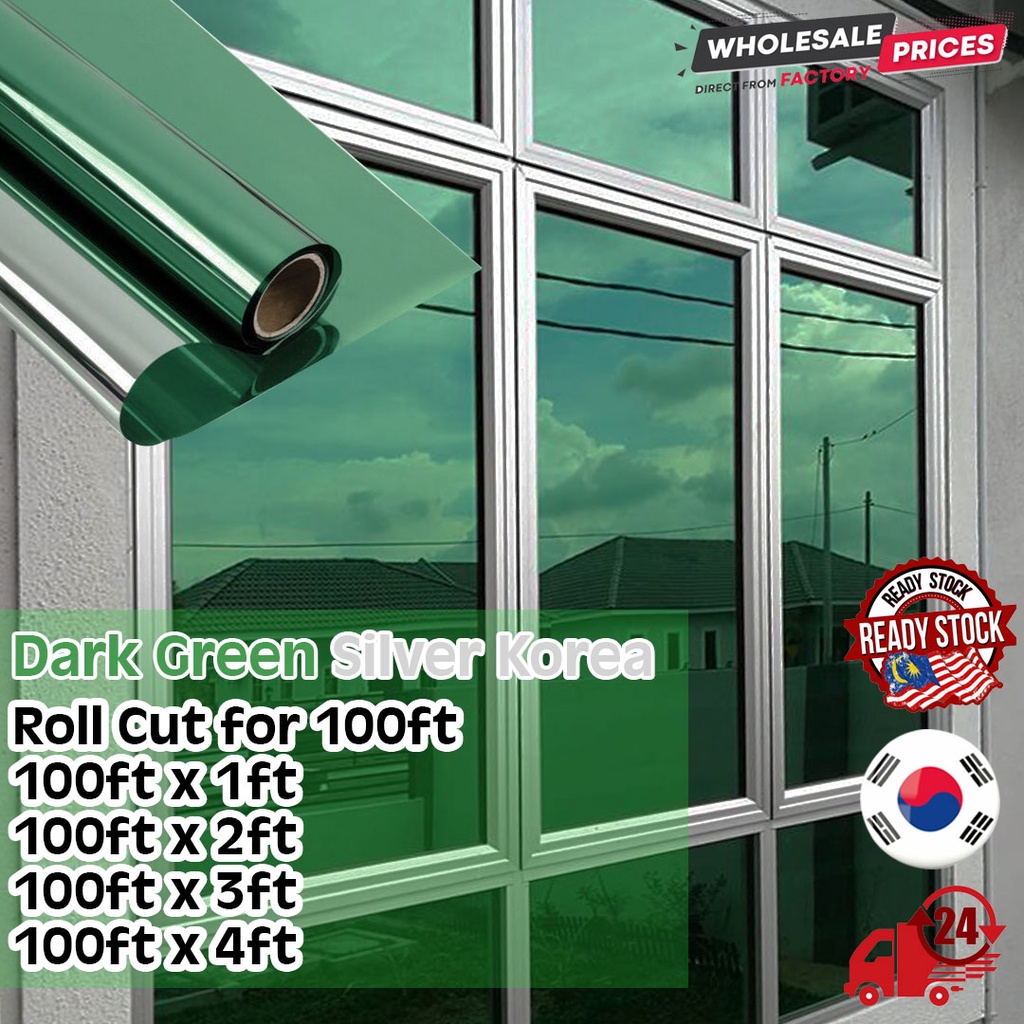 Free Installation Tools Dark Green Silver Korea Roll Cut Size Untuk ...