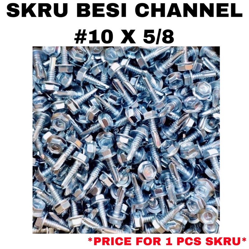 HO-516 Screw besi channel 10# X 5/8" - SKRU BESI BUMBUNG | Shopee Malaysia