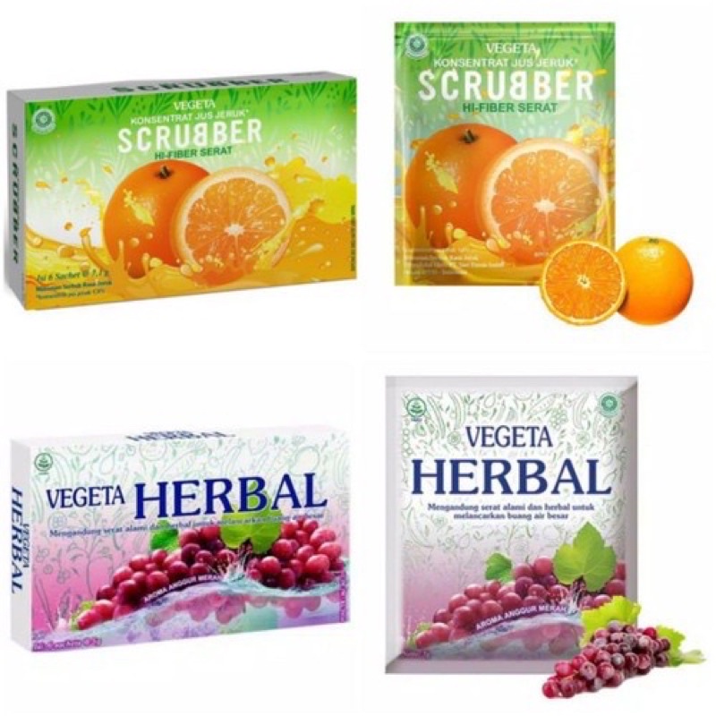 VEGETA SCRUBBER & HERBAL [ 6 SACHET & 5 GRAM ] | Shopee Malaysia