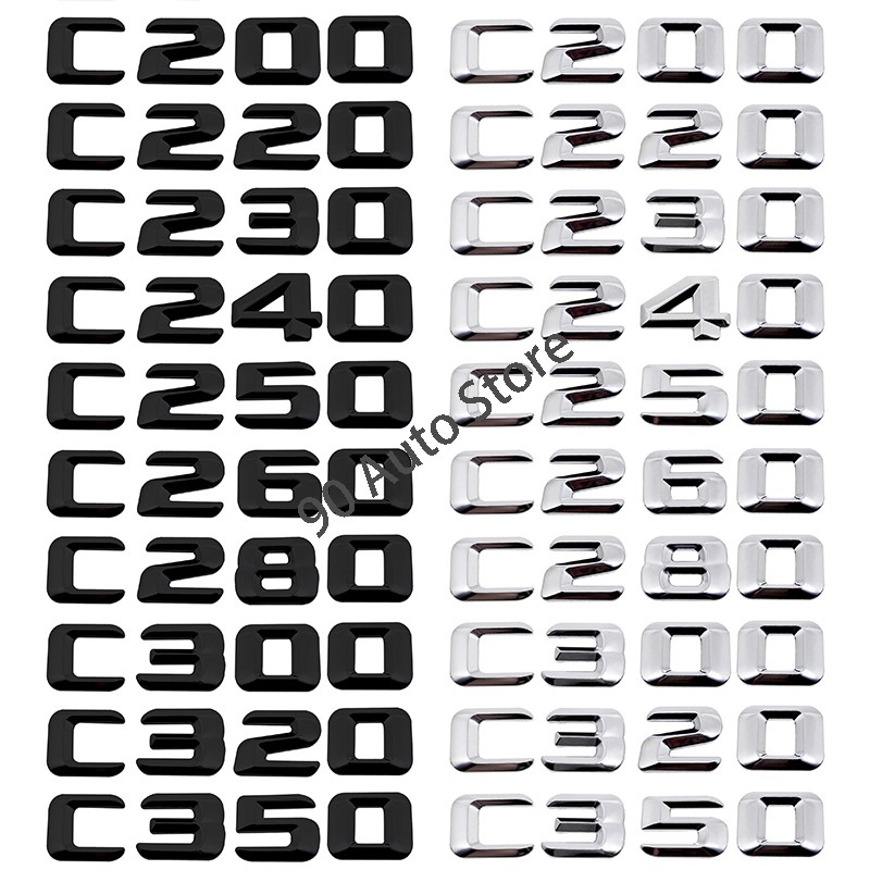 Modified Digital Alphabet Black and Silver C200 C220 C230 C240 C250 ...