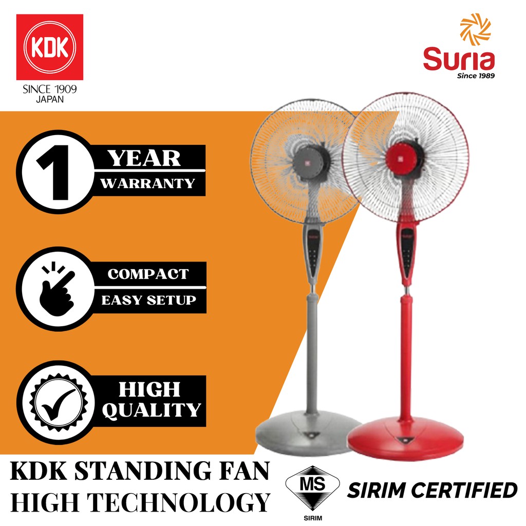 (Free Bubble Wrap) KDK 16 inch 3 Speeds Stand Fan KX405 | Shopee Malaysia