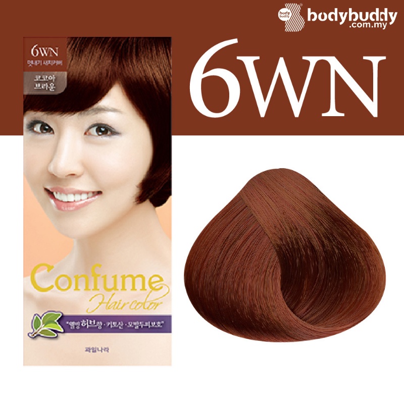 (Buy 1 free 1)Confume 6WN Hair Color Hair Dye Treatment Cream Cocoa ...