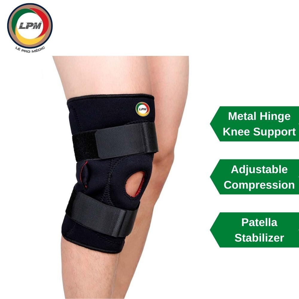 LPM Knee Guard 710 Adjustable Orthopedic Knee Brace with Metal Hinge ...