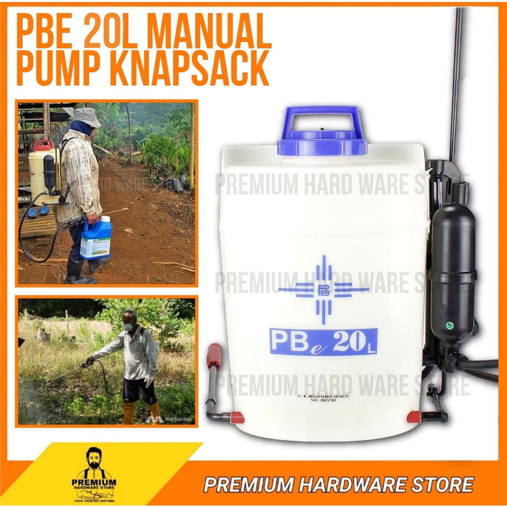 PBe Knapsack Manual Sprayer Pump PBe20 20 Liter Agricultural Garden ...