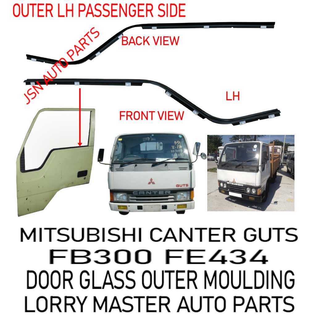 J126S06 DOOR GLASS MOLDING INNER , OUTER MITSUBISHI CANTER GUTS FB300 ...