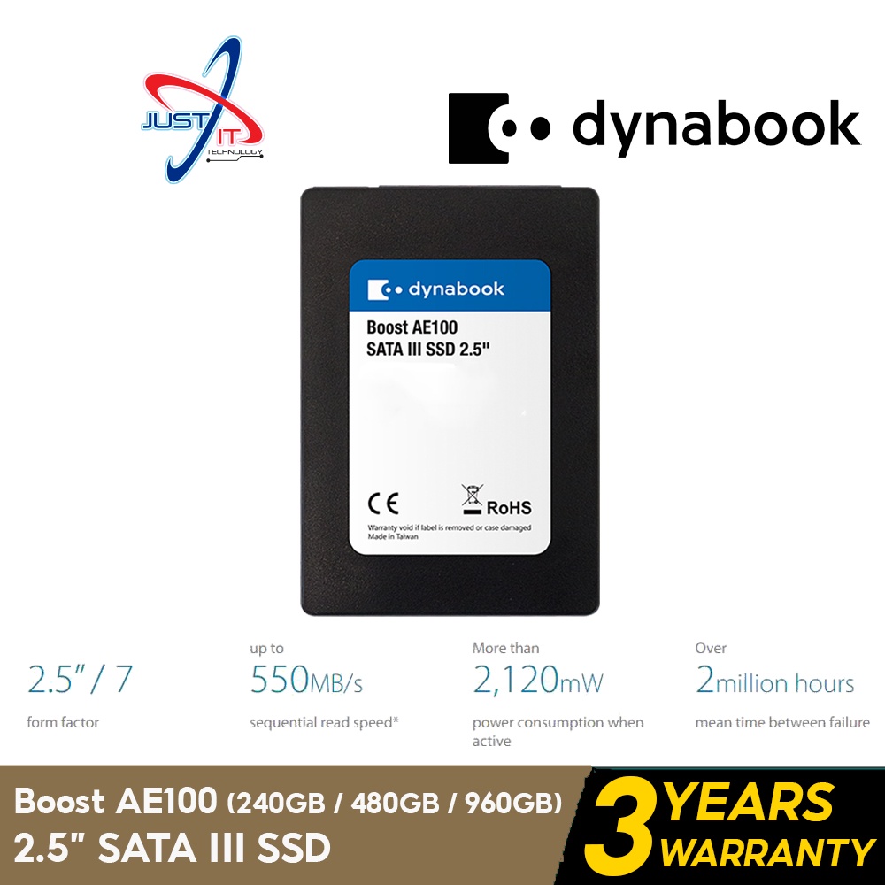 Dynabook Boost AE100 (240GB / 480GB / 960GB) 2.5 SATA III SSD | Shopee ...