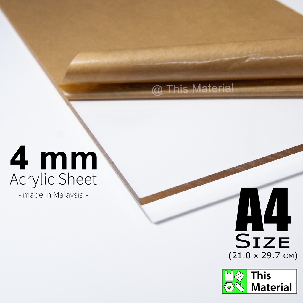 4 mm A4 Acrylic Sheet [Made In Malaysia] | Shopee Malaysia