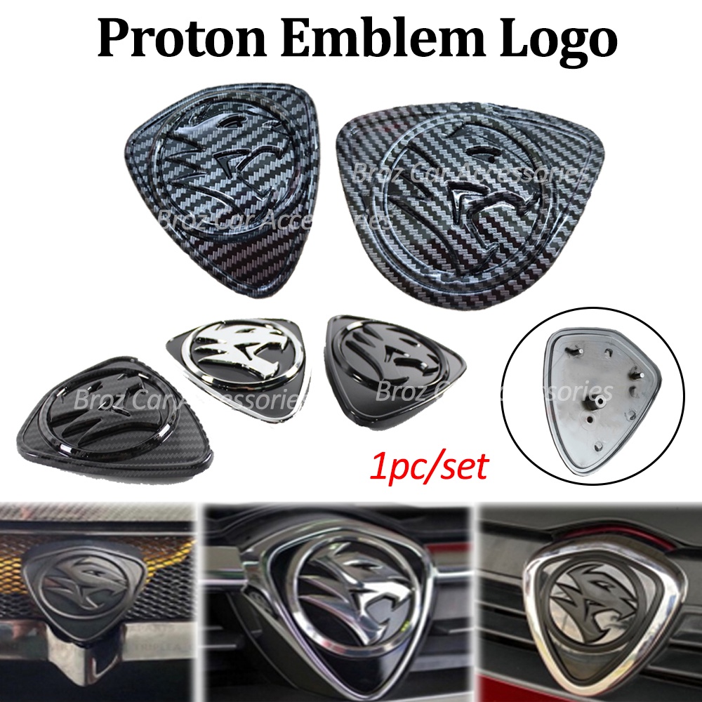 For PROTON 3D Carbon Emblem Logo Badge Front Rear Exterior Decoration ...