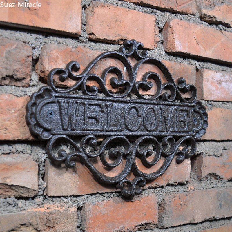 Wrought Iron Garden Welcome Signs - Garden Design Ideas